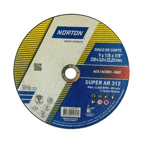 Disco de Corte 9 Polegadas AR312 Norton Super - JR Acessórios